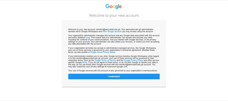 Aamusted mail now on google workspace – AAMUSTED-MAMPONG