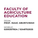 Faculty of Agriculture Education – AAMUSTED-MAMPONG