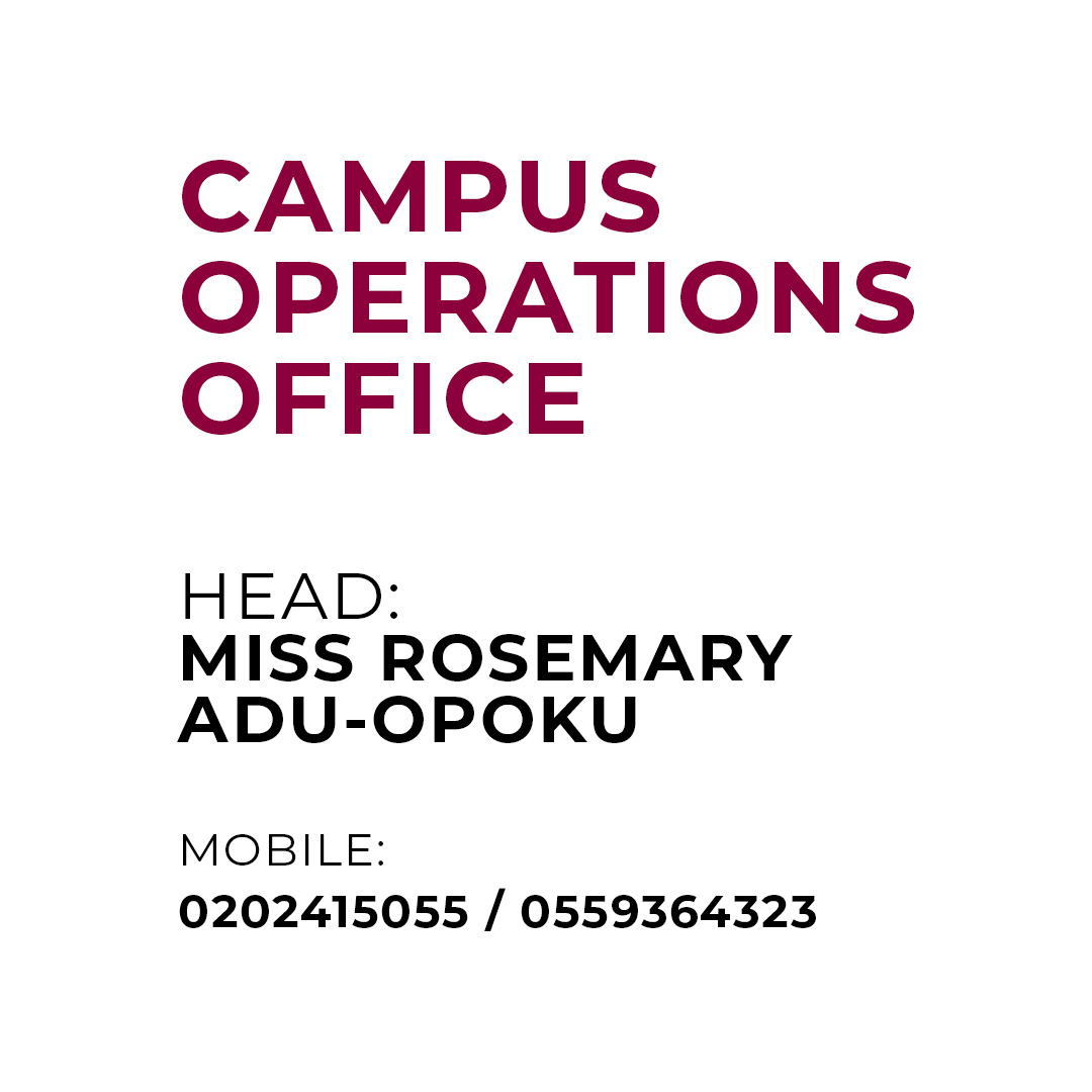 Operations Office – AAMUSTED-MAMPONG